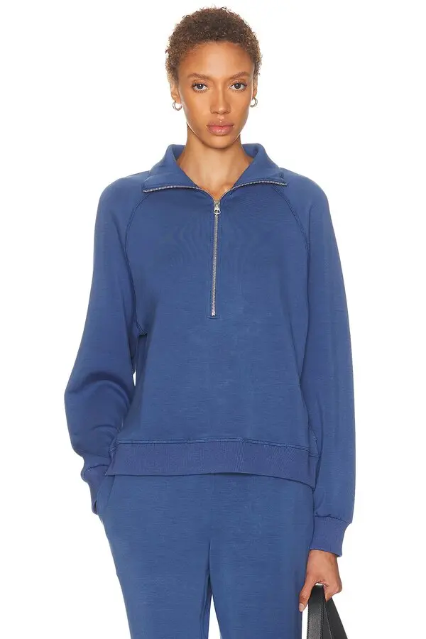 Varley Selene Half Zip Sweatshirt - Bijou Blue