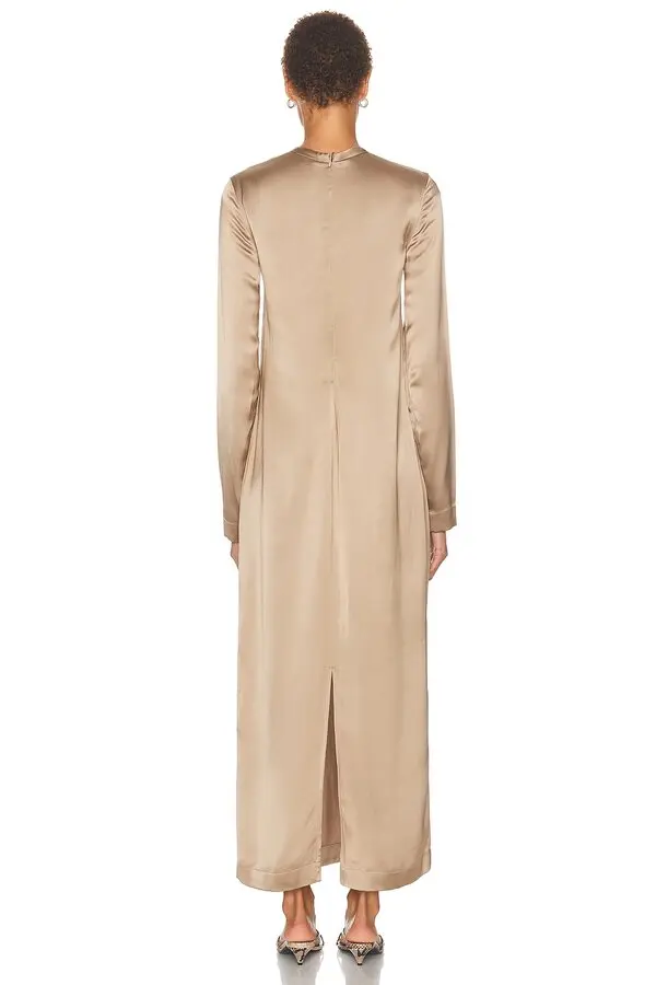 TOTEME Long Satin Dress - Latte