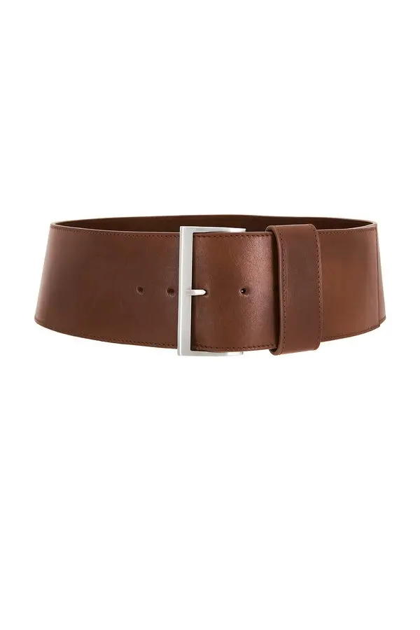 ST. AGNI Wide Classic Belt - Chestnut