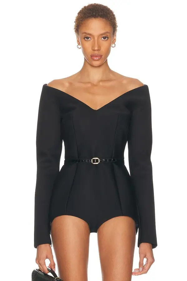 MUGLER Long Sleeve Bodysuit