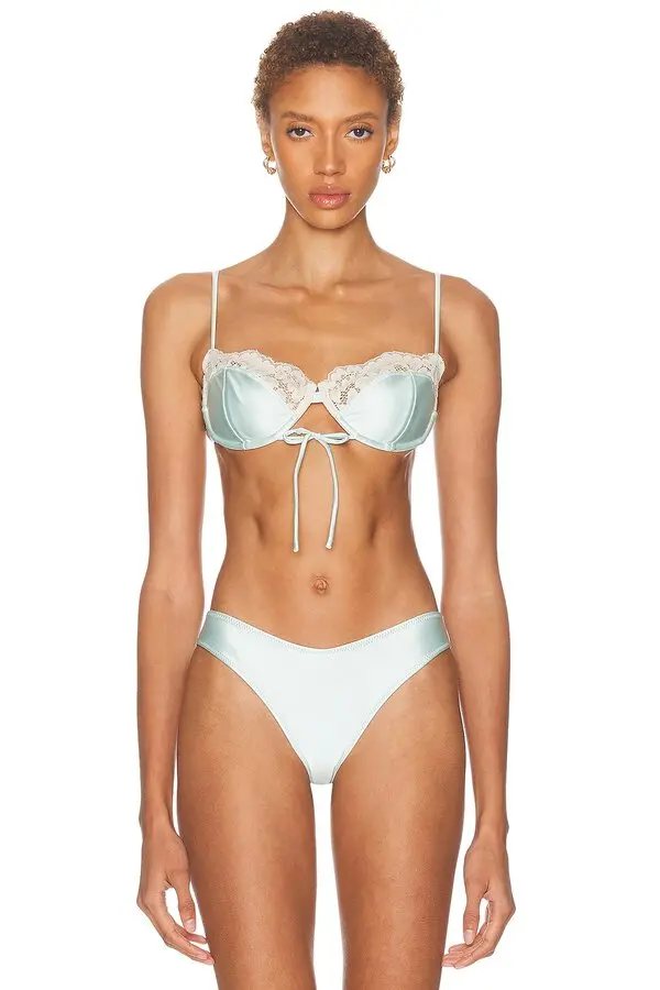MONTCE X Elsa Hosk Lena Bikini Top - Seafoam Silkie