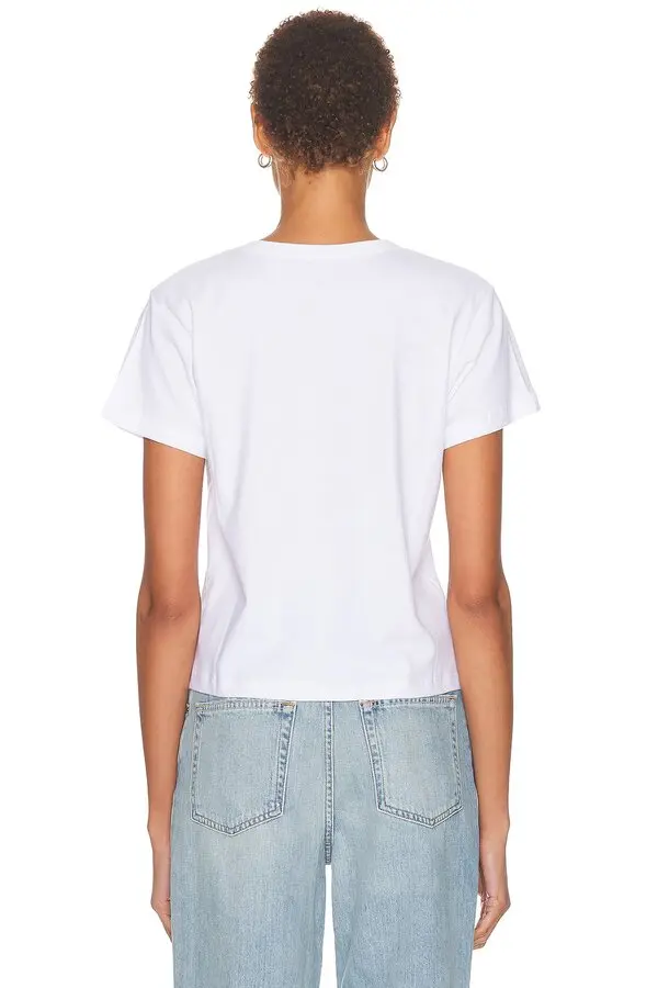 LESET Margo V-neck Tee - White