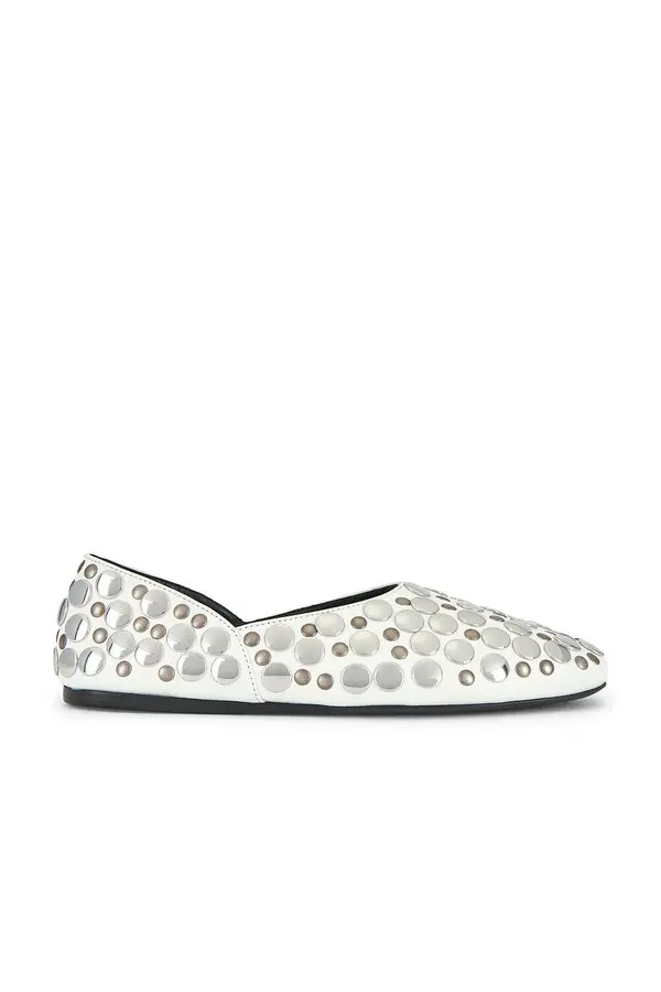 Khaite Jane Studded Flat - Optic White