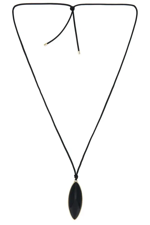 JENNIFER FISHER Dagger Pendant Necklace With Quartz - Jet