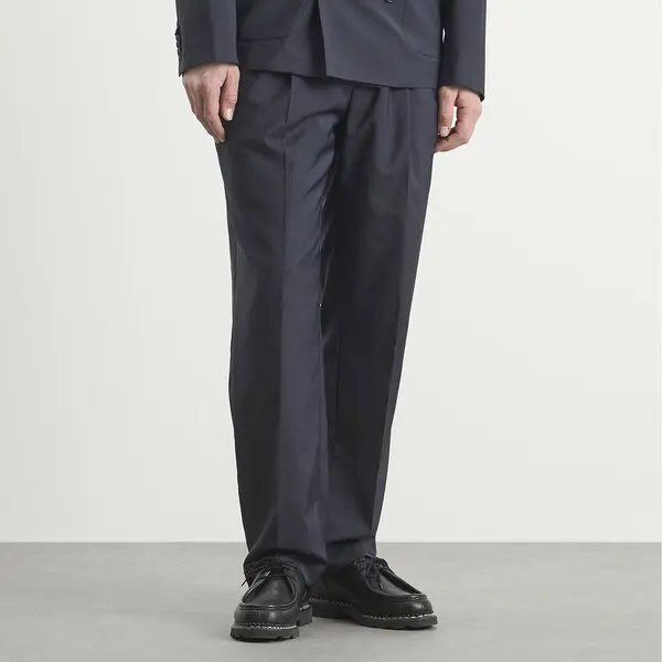 CARTER YOUNG Double Pleated Trousers In Virgin Wool Blend