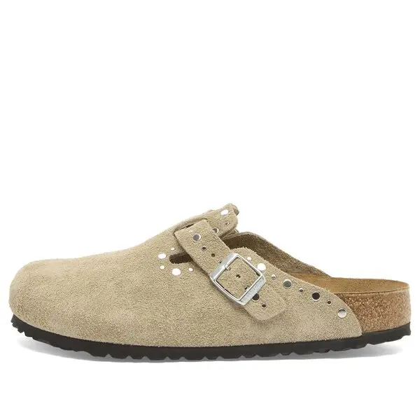 BIRKENSTOCK Boston Rivet Clog - Taupe Suede