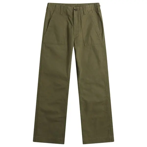DRAKE'S Twill Fatigue Trousers - Khaki