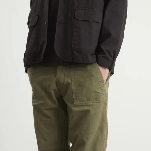 DRAKE'S Twill Fatigue Trousers - Khaki