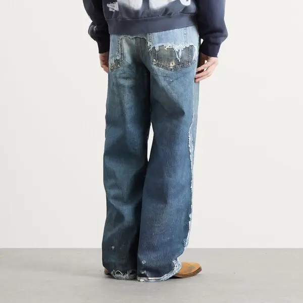 Acne Studios 1981 Trompe L’oeil Skeleton Print Jeans - Mid Blue