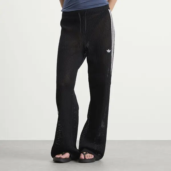 Adidas Crochet Knit Track Pants - Black