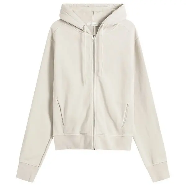 ENTIRE STUDIOS Slim Zip Up Hoodie - Off White