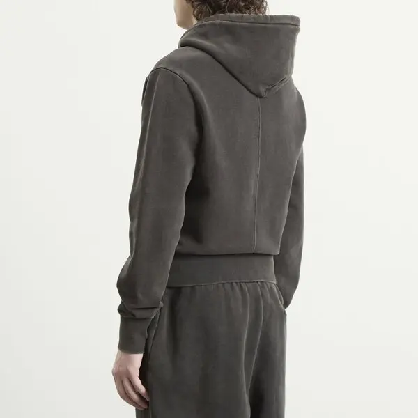 ENTIRE STUDIOS Slim Zip-up Hoodie - Washed Black