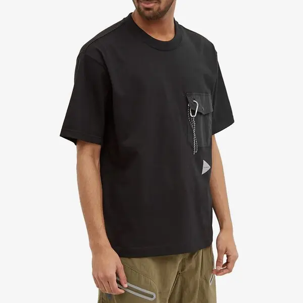 AND WANDER Pocket T-shirt - Black