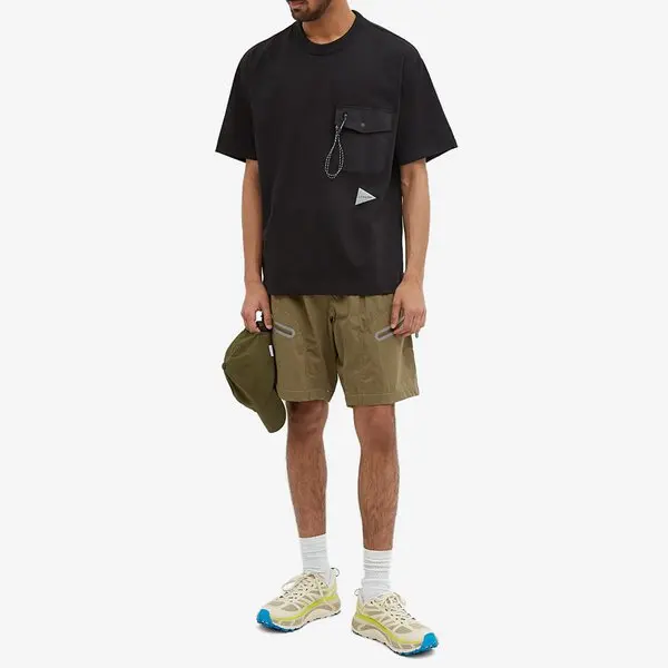 AND WANDER Pocket T-shirt - Black