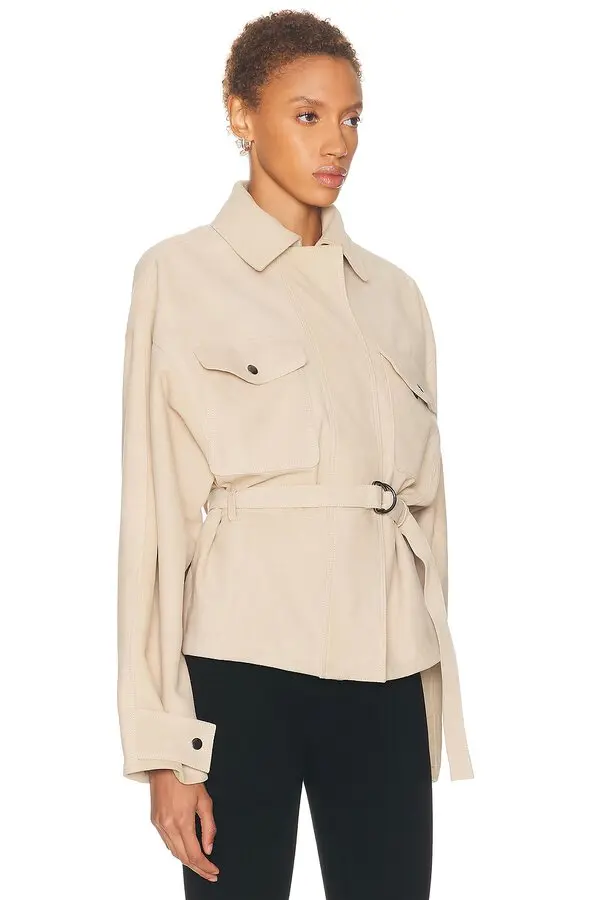 EAVES X Jasmine Tookes Lina Belted Jacket - Bone