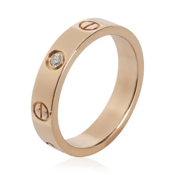 Cartier Rose Gold Diamond Love Ring