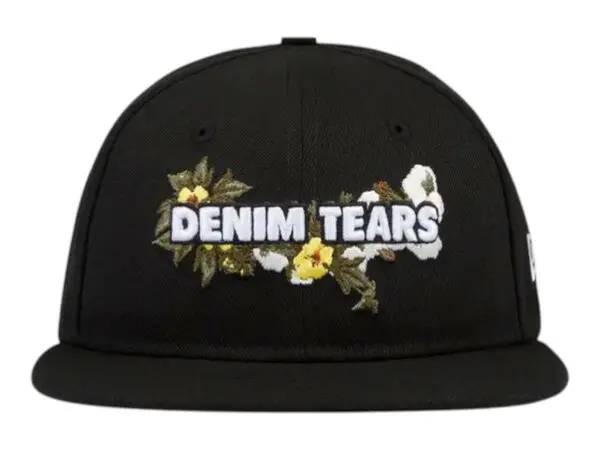 DENIM TEARS X New Era Floral Logo Cap - Black