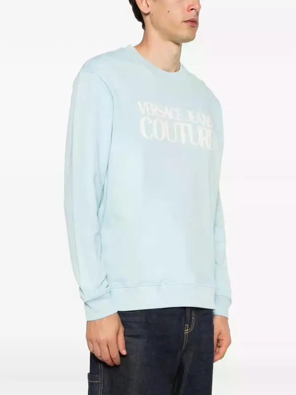 Versace Logo Crew-neck Sweatshirt - Blue