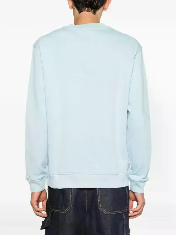 Versace Logo Crew-neck Sweatshirt - Blue