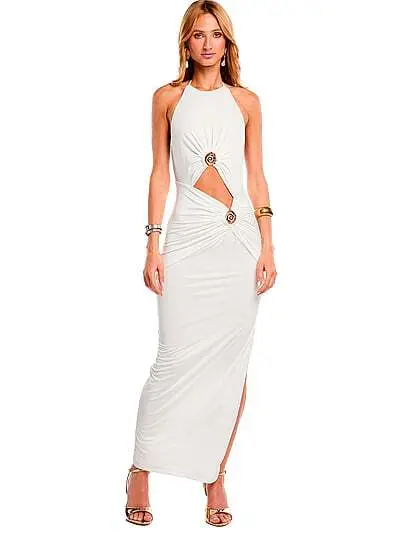 Victoria's Secret Maxi Halter Dress - White,ivory