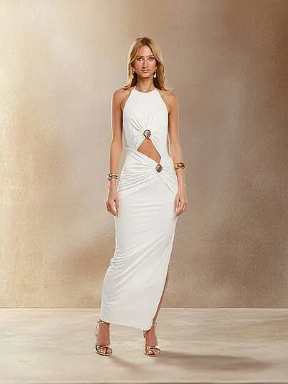 Victoria's Secret Capittana Kate Maxi Dress - White,ivory