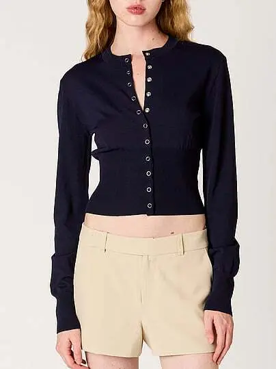 Victoria's Secret Ribbed Knit Cardigan - Blue