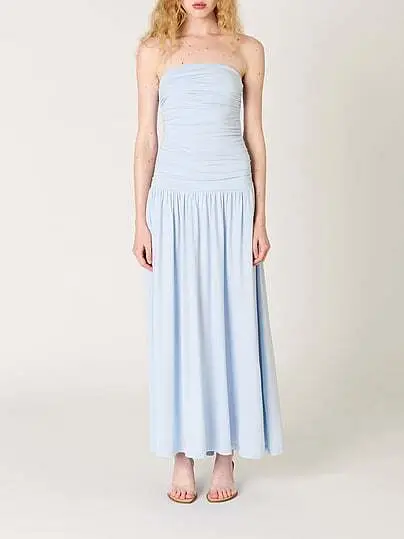 Victoria's Secret Nia Strapless Dress - Blue