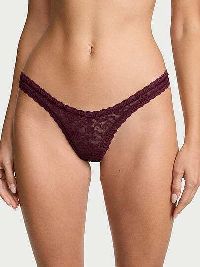 Victoria's Secret The Lacie Lace Keyhole Ultra-mini Scoop Thong Panty - Pink