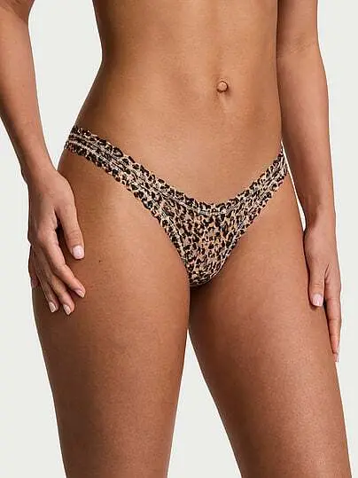 Victoria's Secret The Lacie Lace Ultra-mini Scoop Thong Panty - Print