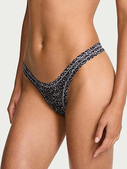 Victoria's Secret The Lacie Lace Ultra-mini Scoop Thong Panty - Print