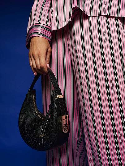 Victoria's Secret Small Crescent Shoulder Bag - Black