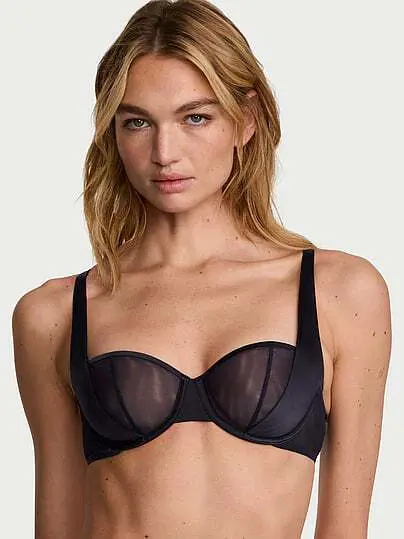 Victoria's Secret Very Sexy Sheer Reveal Unlined Balconette Bra - Blue
