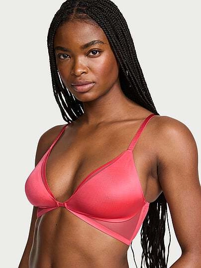 Victoria's Secret Very Sexy Sheer Reveal Unlined Modern Bralette - Pink