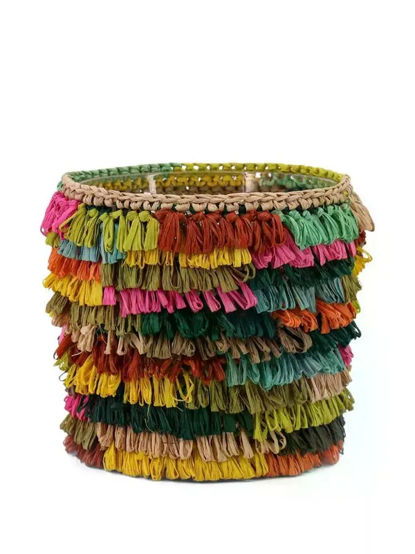 IBELIV Medium Raffia-covering Scented Candle - Green