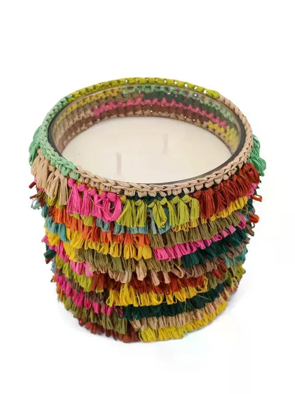 IBELIV Medium Raffia-covering Scented Candle