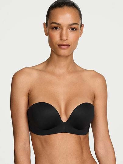 Victoria's Secret Invisible Victoria’s Secret Bombshell Add-2-cups Push-up Strapless Bra - Black