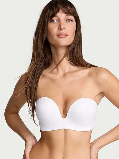 Victoria's Secret Bare Bombshell Add-2-cups Push-up Strapless Bra - White,ivory