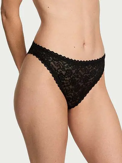 Victoria's Secret The Lacie Lace Brief Panty - Black