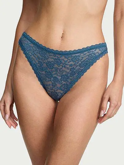 Victoria's Secret The Lacie Lace Brief Panty - Blue