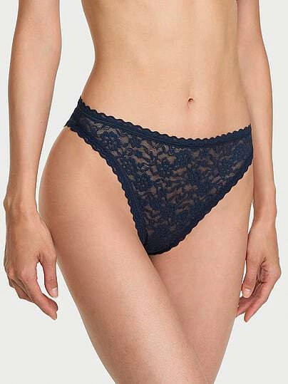 Victoria's Secret The Lacie Lace Brief Panty - Blue