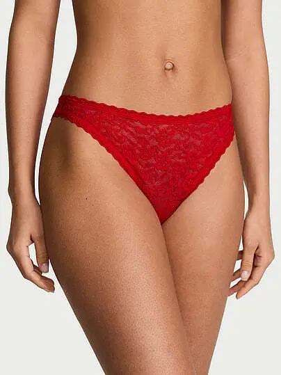 Victoria's Secret The Lacie Lace Brief Panty - Red