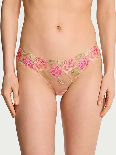 Victoria's Secret Dream Angels Sweet Melody Embroidery Brazilian Panty - Print