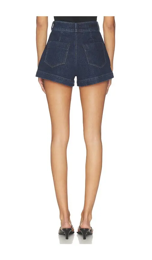 Paige Camille Pleated Denim Shorts