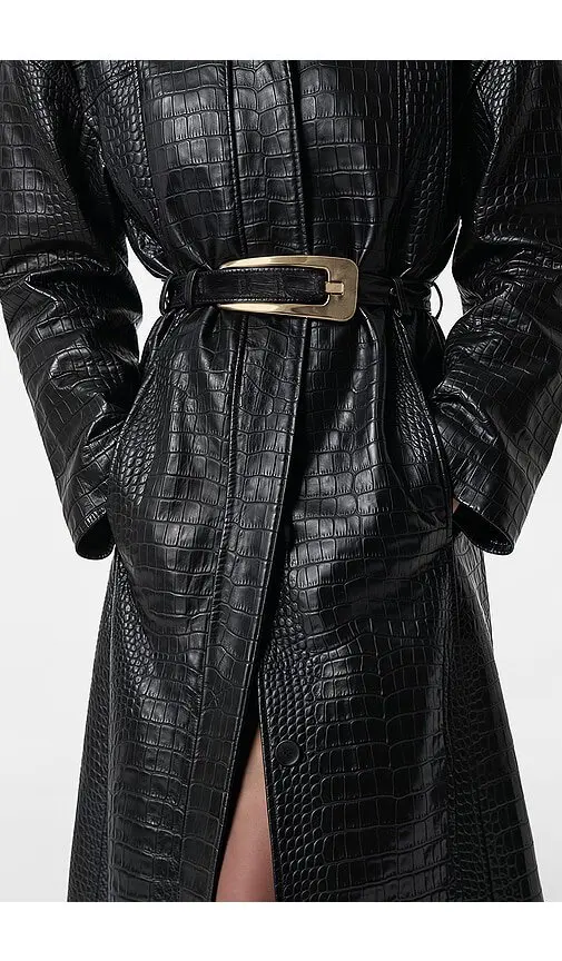 Revolve Nikita Embossed Leather Coat