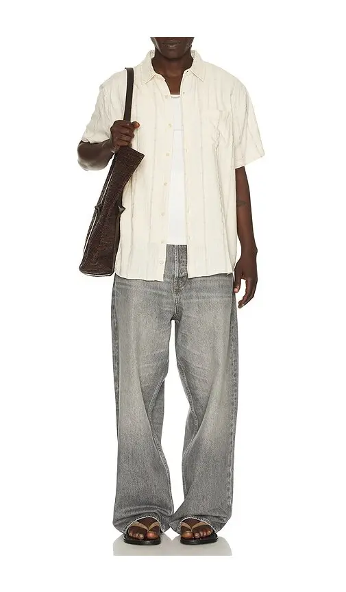 Marine Layer Classic Stretch Selvage Shirt In . Also - Cream