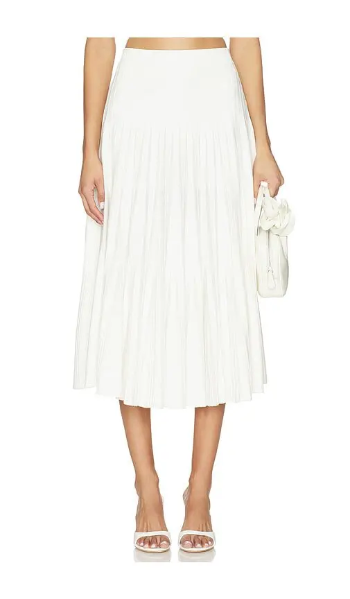 Simkhai Margoux Knit Midi Skirt - Ivory