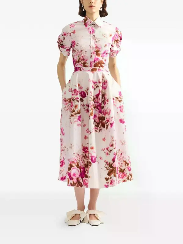 Erdem Buttoned Floral-print Shirt