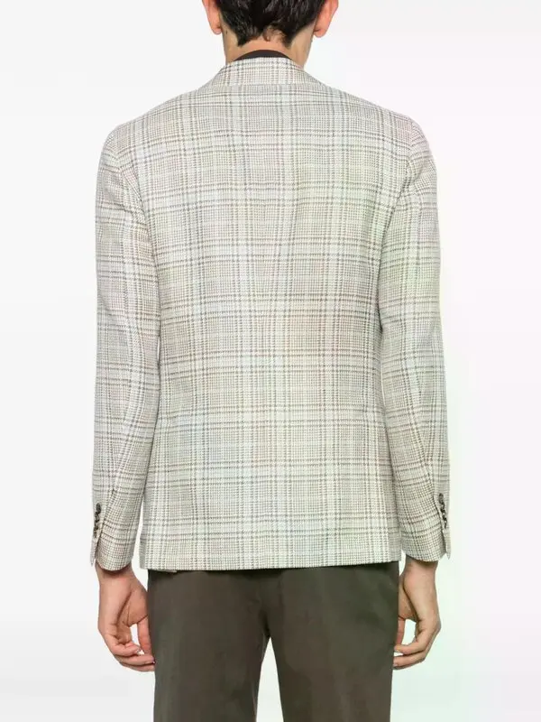 LARDINI Checked Blazer - Neutrals