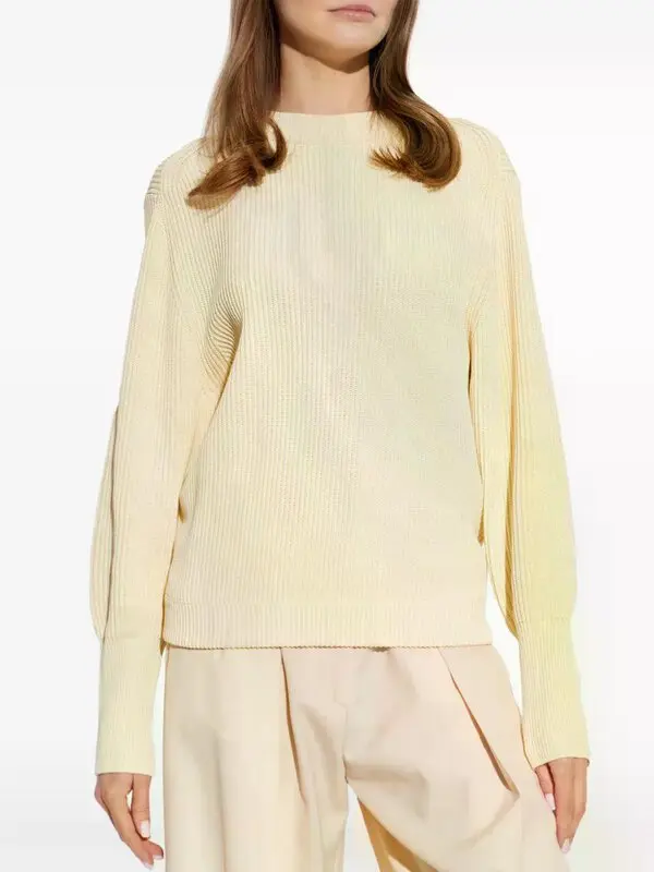 Victoria Beckham Ribbed Relaxed-fit Jumper - Neutrals