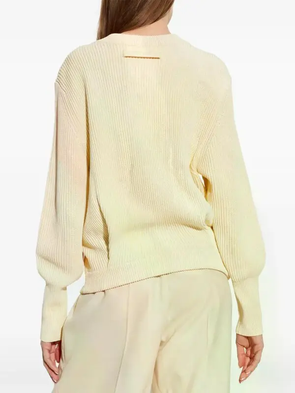 Victoria Beckham Ribbed Relaxed-fit Jumper - Neutrals
